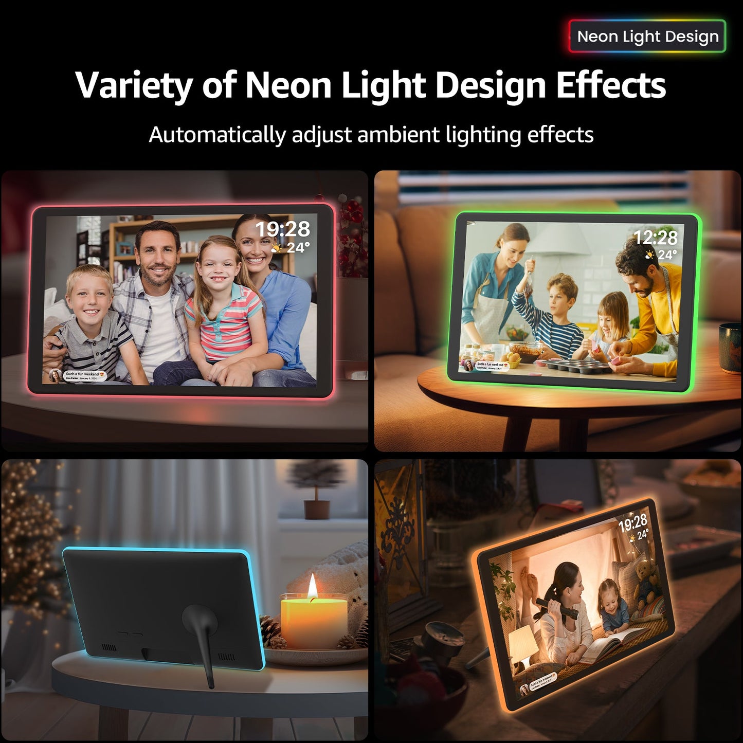 Apolosign 9.7 inch Neon Digital Photo Frame