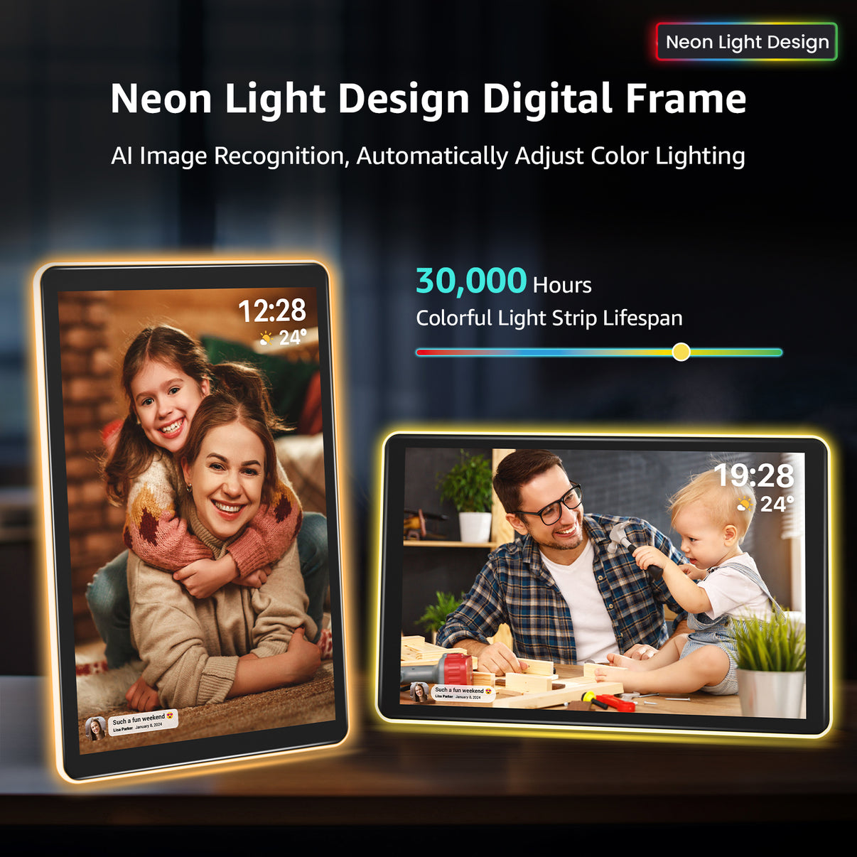 Neon Design 10.1 inch Digital Photo Frame – Apolosign
